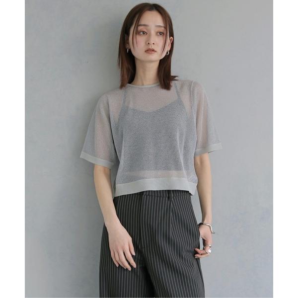 ZOZO問い合わせ番号:105272485ショップ:unit lab，ユニットラボブランド:&amp;g'aime，アンジェム商品名:【＆g'aime 】2wayラメメッシュショートニット　2-Way Lame Mesh short Kni...