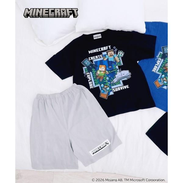 ZOZO問い合わせ番号:105272802ショップ:RUGGEDWORKS，ラゲッドワークスブランド:RUGGEDWORKS，ラゲッドワークス商品名:《マインクラフト》 お肌にやさしい綿100% キッズ 半袖 ハーフパンツ パジャマ ルーム...