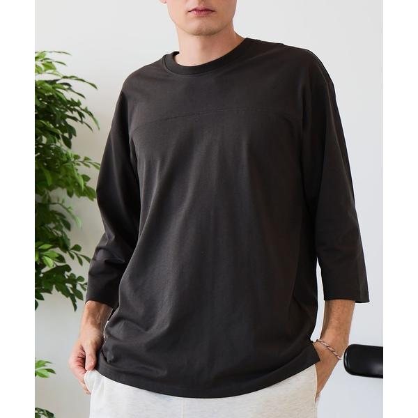 ZOZO問い合わせ番号:105273572ショップ:LB/S，エルビーエスブランド:LB/S ，エルビーエス商品名:【ZERO STAIN/ゼロステイン】汗染みの目立ちにくいTシャツ ZEROSTAIN フットボール切り替え 7分袖 オーバ...