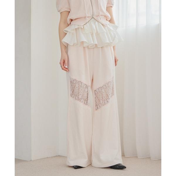 ZOZO問い合わせ番号:105274105ショップ:Heather，ヘザーブランド:Heather，ヘザー商品名:レース切り替えスウェットパンツ　664013カテゴリ:パンツ>スウェットパンツブランド品番:664013素材:（グレー　...