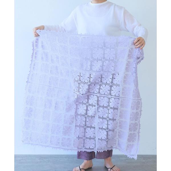 ZOZO問い合わせ番号:105274413ショップ:bulle de savon，ビュルデサボンブランド:yuni，ユニ　，bulle de savon，ビュルデサボン商品名:cotton square lace ショールカテゴリ:ファッシ...