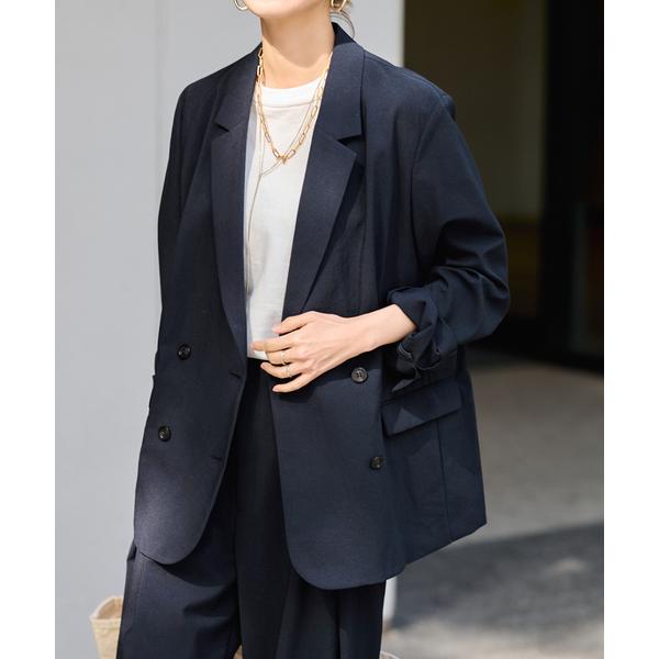 ZOZO問い合わせ番号:105285889ショップ:Spick &amp; Span，スピック アンド スパンブランド:FRAMeWORK，フレームワーク商品名:撥水強撚PEダブルジャケットカテゴリ:ジャケット/アウター>テーラードジ...