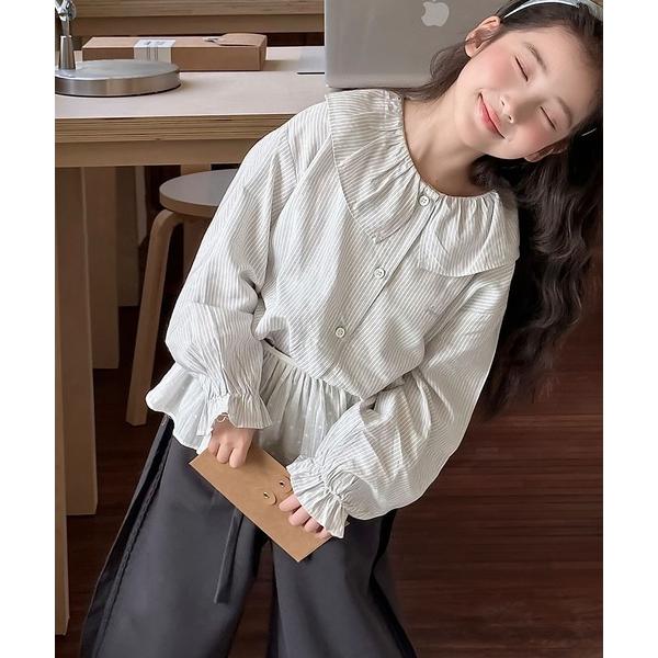 ZOZO問い合わせ番号:105293737ショップ:aimoha，アイモハブランド:aimoha，アイモハ商品名:【aimoha-KIDS-】ビッグカラーストライプシャツブラウスカテゴリ:トップス>シャツ/ブラウスブランド品番:moa...