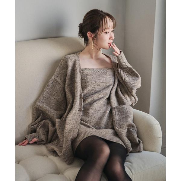 『タイムセール実施中』参考価格：11，990円発売時期：2025年08月コンディション：A（使用感なし）数回使用した程度で使用感が感じられないアイテム参考商品名：glitter melange knit ensemble / グリッターメラ...