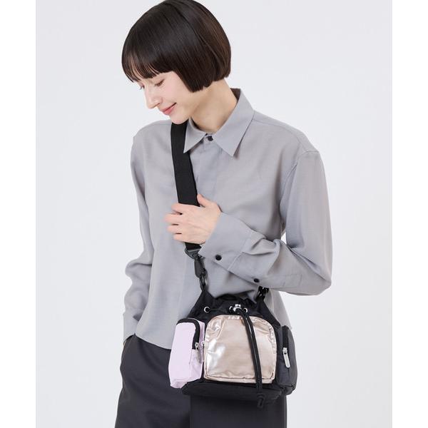 『タイムセール実施中』ZOZO問い合わせ番号:105310604ショップ:LeSportsac，レスポートサックブランド:LeSportsac，レスポートサック商品名:CONV DRAWSTRING CRSSBDY ブラック/ローズゴールド...