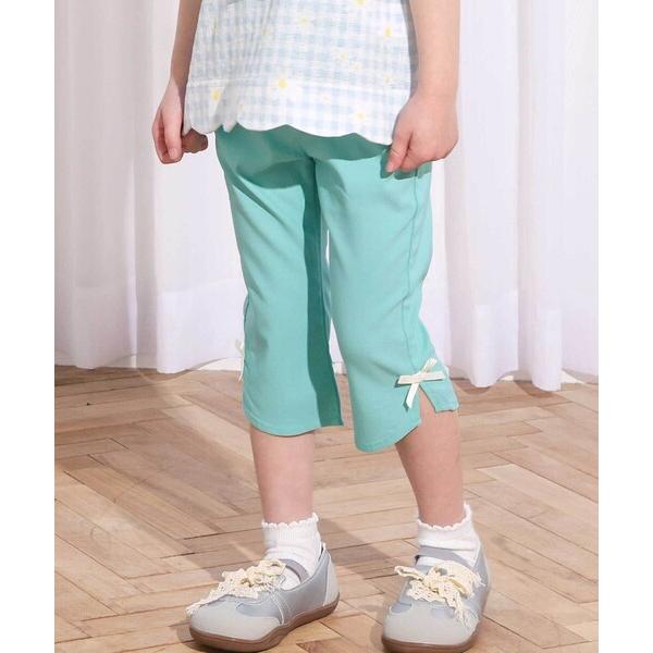 ZOZO問い合わせ番号:105311201ショップ:BEBE ONLINE STORE，ベベ オンラインストアブランド:SLAP SLIP，スラップスリップ商品名:裾フレア7分丈ストレッチツイルパンツ(80~130cm)カテゴリ:パンツ&g...