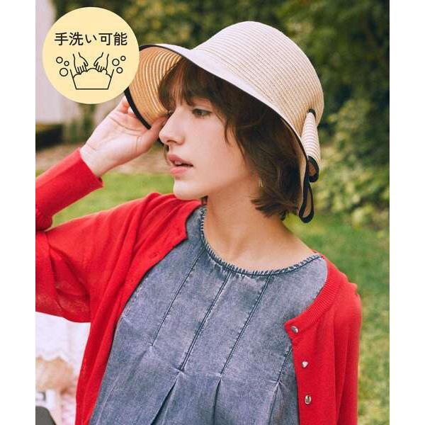 ZOZO問い合わせ番号:105311372ショップ:Maison de FLEUR，メゾン ド フルールブランド:Maison de FLEUR，メゾンドフルール商品名:リボンスリットパイピングハットカテゴリ:帽子>ハットブランド品番...