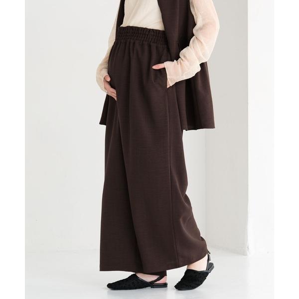 ZOZO問い合わせ番号:105311380ショップ:LEPSIM，レプシィムブランド:LEPSIM，レプシィム商品名:《リネンライクドライシリーズ》【産前・産後対応】マタニティ／ギャザーワイドパンツ　639044カテゴリ:ママ＆ベビー&gt...