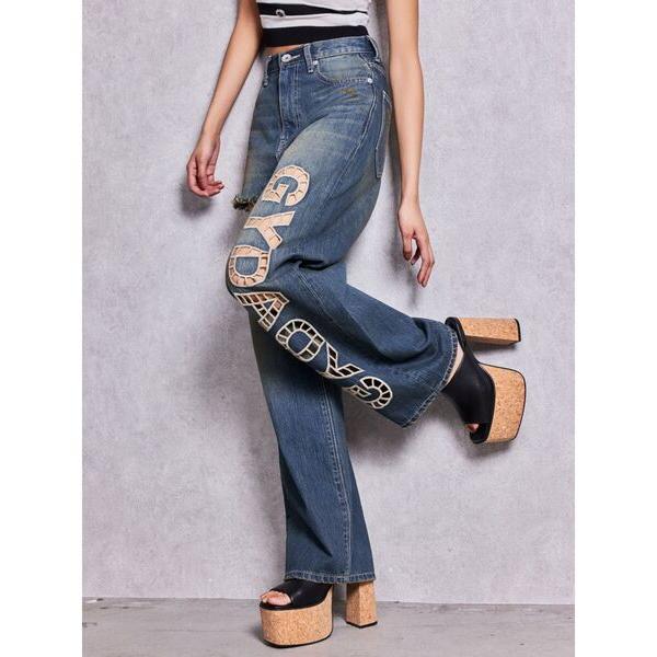 ZOZO問い合わせ番号:105313316ショップ:GYDA，ジェイダブランド:GYDA，ジェイダ商品名:ハイウエストGYDA CUT OUT SIDE RIPPEDデニムパンツカテゴリ:パンツ>デニムパンツブランド品番:072632...