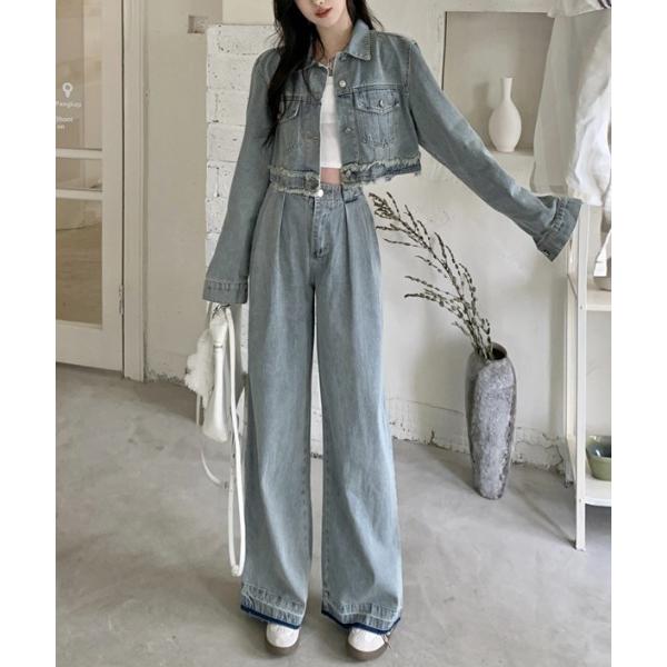 『タイムセール実施中』ZOZO問い合わせ番号:105314138ショップ:Ulysses，ユリシスブランド:FAVORITO，ファヴォリート商品名:デニムジャケットワイドパンツセットアップカテゴリ:ジャケット/アウター>セットアップブ...