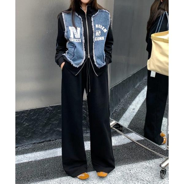 『タイムセール実施中』ZOZO問い合わせ番号:105314150ショップ:Ulysses，ユリシスブランド:FAVORITO，ファヴォリート商品名:切り替えデニムジャケットワイドパンツセットアップカテゴリ:ジャケット/アウター>セット...