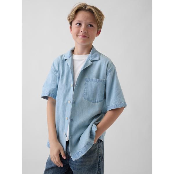 『タイムセール実施中』ZOZO問い合わせ番号:105314574ショップ:GAP，ギャップブランド:GAP，ギャップ商品名:デニム リラックスフィットシャツ (キッズ)カテゴリ:トップス>シャツ/ブラウスブランド品番:887275素材...