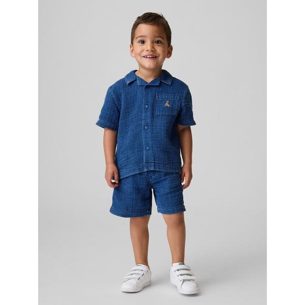 『タイムセール実施中』ZOZO問い合わせ番号:105314920ショップ:GAP，ギャップブランド:GAP，ギャップ商品名:コットンガーゼ デニム コーデセット (幼児・ベビー)カテゴリ:ジャケット/アウター>セットアップブランド品番...