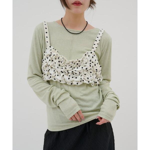 ZOZO問い合わせ番号:105315036ショップ:DISCOAT，ディスコートブランド:DISCOAT，ディスコート商品名:【umm.】ドット柄ポップコーンキャミソールカテゴリ:トップス>シャツ/ブラウスブランド品番:DCU1061...