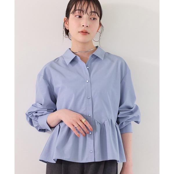 ZOZO問い合わせ番号:105315344ショップ:VIS，ビスブランド:VIS，ビス商品名:ウエーブヘムペプラムシャツカテゴリ:トップス>シャツ/ブラウスブランド品番:2026-A-BVH16140素材:ポリエステル 83% 綿 1...