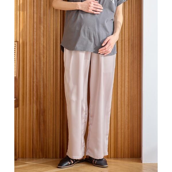 『タイムセール実施中』ZOZO問い合わせ番号:105316201ショップ:cross marche，クロスマルシェブランド:Rosemadame，ローズマダム商品名:サテンワイド マタニティパンツ（マタニティ〜産後）妊婦服 産前・産後対応カ...