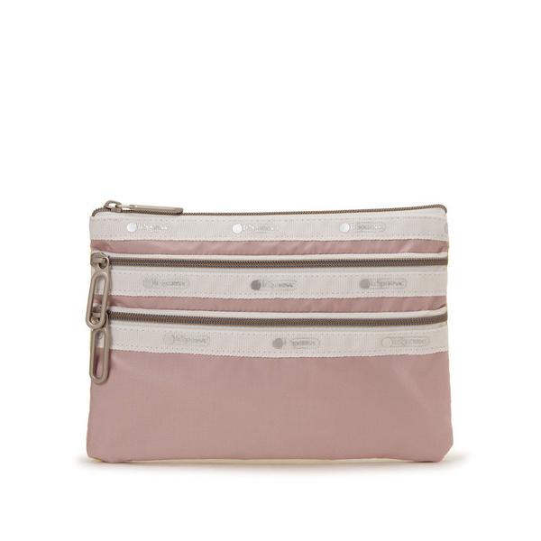 ZOZO問い合わせ番号:105351366ショップ:LeSportsac，レスポートサックブランド:LeSportsac，レスポートサック商品名:10TH ESSENTIAL 3 ZIP POUCH シルバーピンク/ライムライトCカテゴリ:...