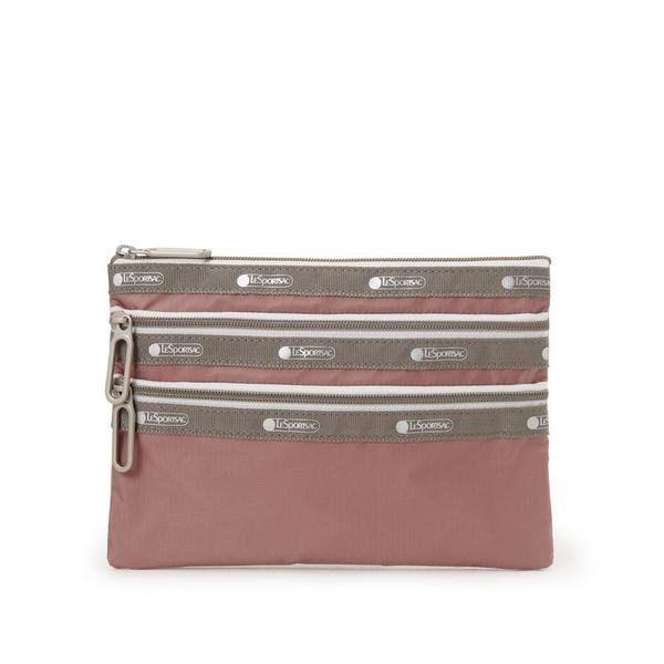 ZOZO問い合わせ番号:105351368ショップ:LeSportsac，レスポートサックブランド:LeSportsac，レスポートサック商品名:10TH ESSENTIAL 3 ZIP POUCH ダスティピンク/ソフトライラックCカテゴ...