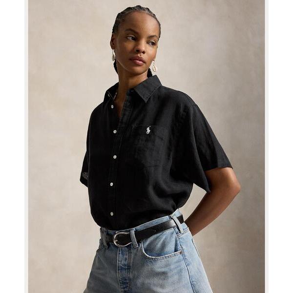 ZOZO問い合わせ番号:105351545ショップ:POLO RALPH LAUREN，ポロ ラルフ ローレンブランド:POLO RALPH LAUREN，ポロ ラルフ ローレン商品名:オーバーサイズ フィット リネン ショートスリーブ シ...