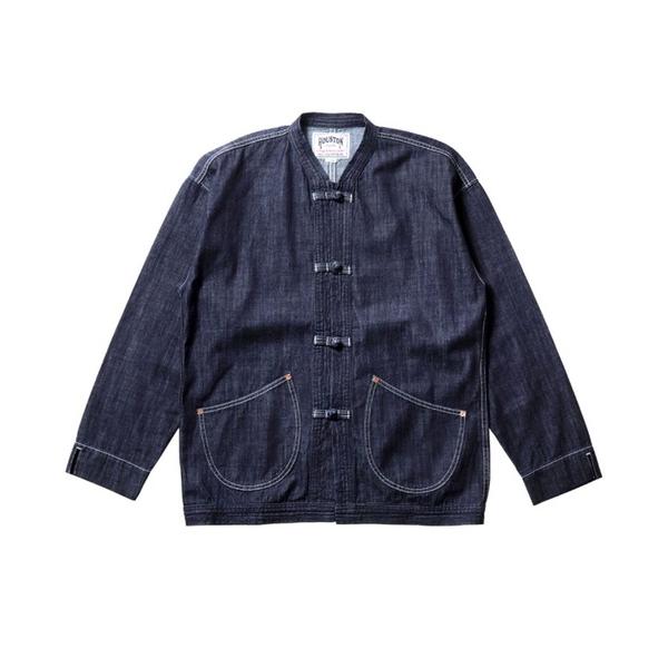 『タイムセール実施中』ZOZO問い合わせ番号:105351685ショップ:Revo.，レヴォブランド:HOUSTON，ヒューストン，Revo.，レボ商品名:HOUSTON ヒューストン SLUB DENIM CHINA JACKET スラブ...