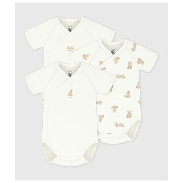 ※このアイテムは返品・交換対象外商品です。ZOZO問い合わせ番号:105351972ショップ:PETIT BATEAU，プチバトーブランド:PETIT BATEAU，プチバトー商品名:クマプリント半袖あわせボディ３枚組カテゴリ:ママ＆ベビー...