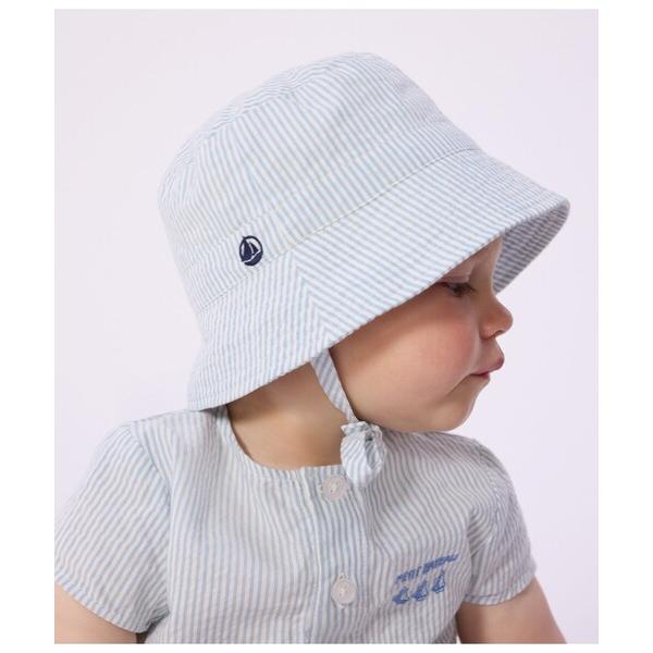 ZOZO問い合わせ番号:105351999ショップ:PETIT BATEAU，プチバトーブランド:PETIT BATEAU，プチバトー商品名:紐つきシアサッカークロシェカテゴリ:帽子>ハットブランド品番:A0FE6素材:身生地/裏地1...