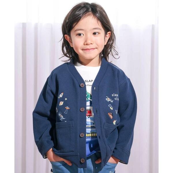 ZOZO問い合わせ番号:105352036ショップ:BEBE ONLINE STORE，ベベ オンラインストアブランド:SLAP SLIP，スラップスリップ商品名:袖裏ボーダーVネックカーディガン(80~130cm)カテゴリ:トップス&gt...