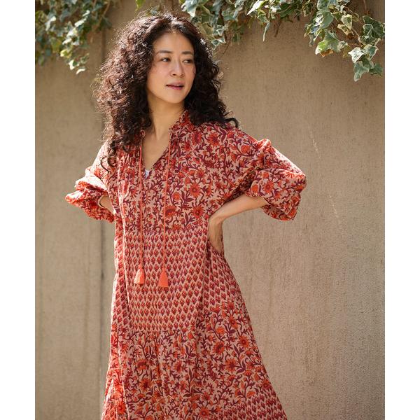 ZOZO問い合わせ番号:105352040ショップ:FREAK'S STORE，フリークスストアブランド:Freada，フリーダ，FREAK'S STORE，フリークスストア商品名:Freada/フリーダ インドフラワープリント4段ティアー...