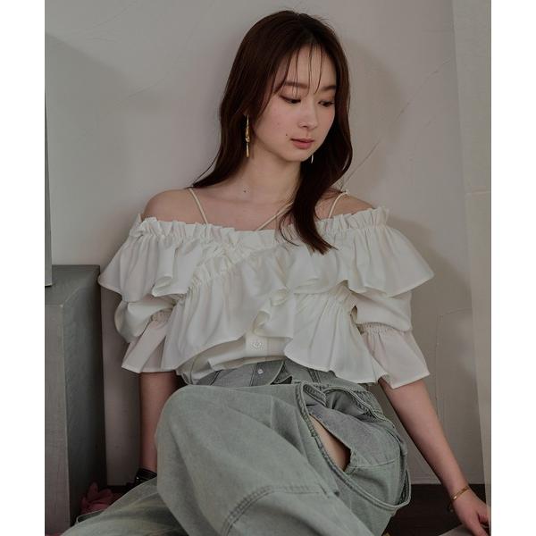ZOZO問い合わせ番号:105352356ショップ:mideal，マイディールブランド:mideal，マイディール商品名:2way frill blouse / 2wayフリルブラウスカテゴリ:トップス>シャツ/ブラウスブランド品番:...