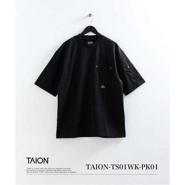 ZOZO問い合わせ番号:105352726ショップ:TAION，タイオンブランド:TAION，タイオン商品名:【TAION(タイオン)】〈ユニセックス〉ノンダウン ワーク リベットポケット Tシャツカテゴリ:トップス>Tシャツ/カット...