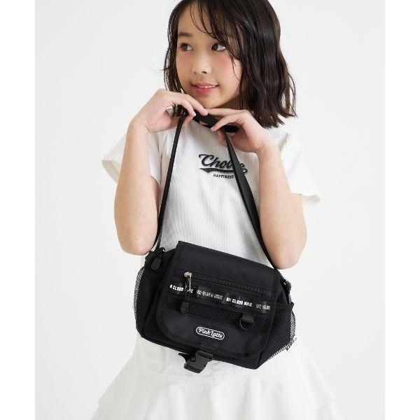 ZOZO問い合わせ番号:105388478ショップ:NARUMIYA ONLINE，ナルミヤ オンラインブランド:PINK-latte，ピンクラテ商品名:ロゴテープショルダーカテゴリ:バッグ>ショルダーバッグブランド品番:676240...