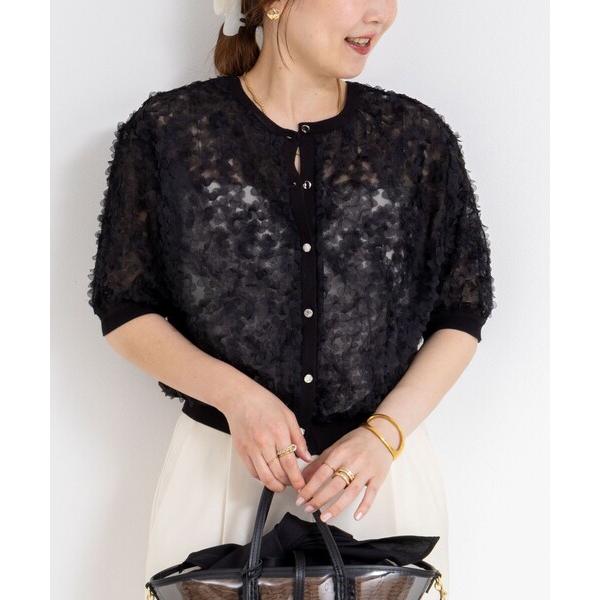 『タイムセール実施中』参考価格：15，400円発売時期：2025年06月コンディション：A（使用感なし）数回使用した程度で使用感が感じられないアイテム参考商品名：《手洗い可能》シフォン刺繍生地クルーネックカーディガン参考品番：5-0035-...