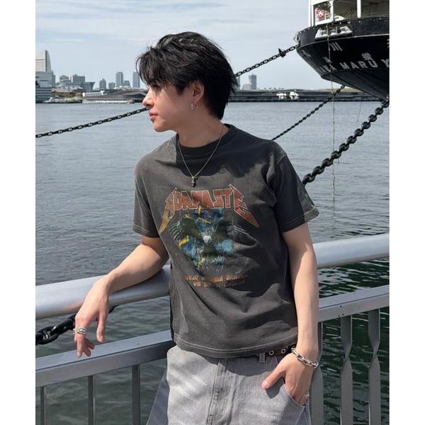 ZOZO問い合わせ番号:105424832ショップ:IF Div.，アイエフディビジョンブランド:ADAMASTE，アダマスト商品名:Vintage Make Short Band T-shirt - ヴィンテージメイクバンドTシャツ/ロッ...