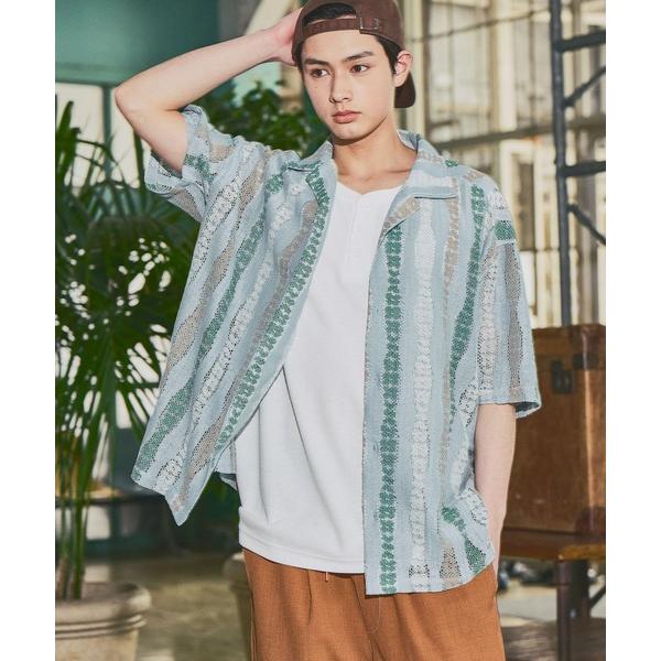 ZOZO問い合わせ番号:105426032ショップ:niko and...，ニコアンドブランド:niko and...，ニコアンド商品名:透かし柄シャツカテゴリ:トップス>シャツ/ブラウスブランド品番:662155素材:【50ブラウン...