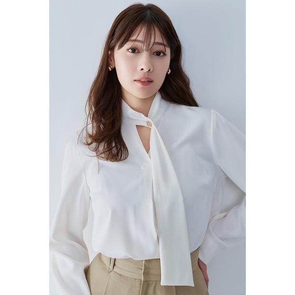 ZOZO問い合わせ番号:105426137ショップ:Her lip to，ハーリップトゥブランド:Her lip to，ハーリップトゥー商品名:Long Tie Slit Blouseカテゴリ:トップス>シャツ/ブラウスブランド品番:...