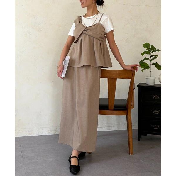 ZOZO問い合わせ番号:105426528ショップ:Chez toi，シェトワブランド:Chez toi，シェトワ商品名:【セットアップ】ビスチェ見えドッキングプルオーバー×ナロースカートカテゴリ:オールインワン・サロペット>つなぎ/...