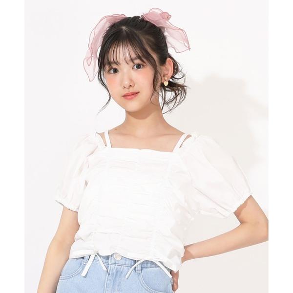 ZOZO問い合わせ番号:105426656ショップ:BABYDOLL，ベビードールブランド:PINKHUNT，ピンクハント商品名:PINKHUNT フロントシャーリングシャツ 1509Kカテゴリ:トップス>シャツ/ブラウスブランド品番...