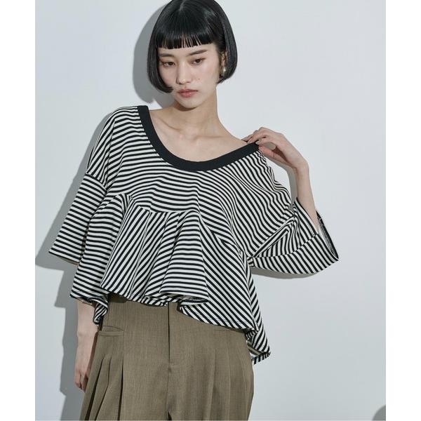 ZOZO問い合わせ番号:105426697ショップ:Auntie Rosa，アンティローザブランド:THE YOn，ザヨン商品名:2WAYイレギュラーペプラムハーフスリーブTカテゴリ:トップス>Tシャツ/カットソーブランド品番:TY0...