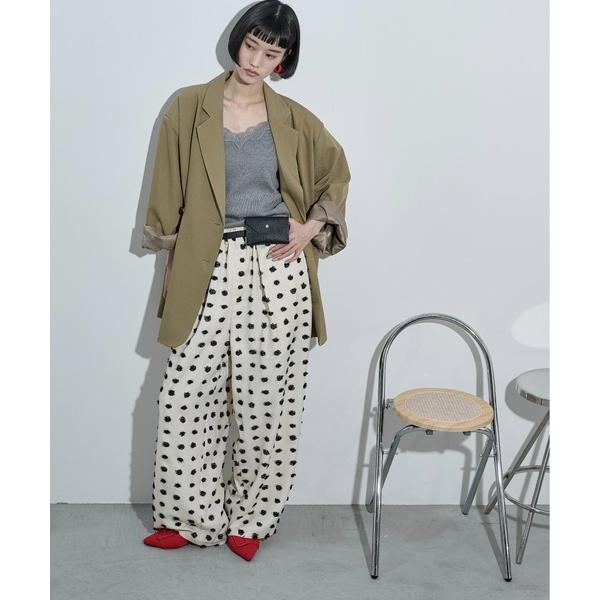 ZOZO問い合わせ番号:105426907ショップ:Auntie Rosa，アンティローザブランド:THE YOn，ザヨン商品名:ドットジャガードタックワイドイージーパンツカテゴリ:パンツ>その他パンツブランド品番:TY0000048...
