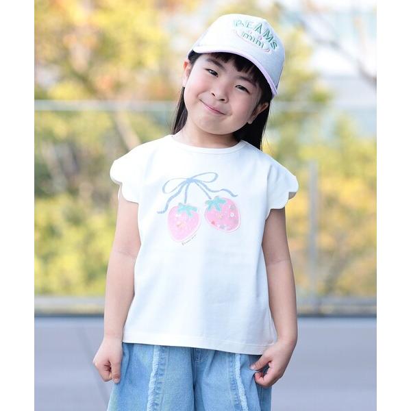 ZOZO問い合わせ番号:105463262ショップ:BEAMS HEART，ビームスハートブランド:BEAMS mini，ビームスミニ商品名:イチゴ スカラップ Tシャツ 2026SS (90〜150cm) 通園 通学 定番 プチプラカテゴ...