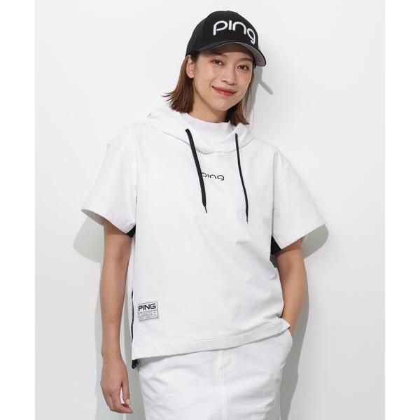 ZOZO問い合わせ番号:105463380ショップ:the HOUSE，ザハウスブランド:PING，ピン商品名:【PING APPAREL】半袖フーディプルオーバー ＜GOLD＞ (LADIES)カテゴリ:トップス>Tシャツ/カットソ...