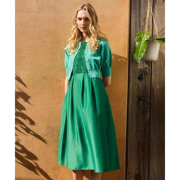 ZOZO問い合わせ番号:105463431ショップ:TOCCA，トッカブランド:TOCCA，トッカ商品名:CHANDELIER LACE ドレスカテゴリ:ワンピース/ドレス>ワンピースブランド品番:OPTOLM0445素材:ライトグリ...