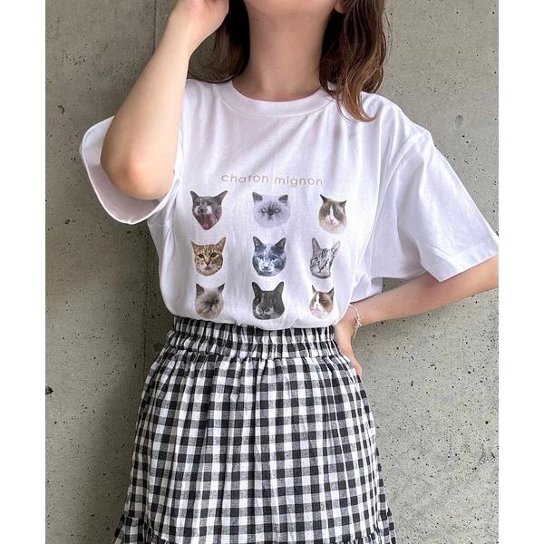 『タイムセール実施中』ZOZO問い合わせ番号:105464764ショップ:merrylatte，メリーラテブランド:etta，エタ商品名:CATSモチーフ半袖Tシャツカテゴリ:トップス>Tシャツ/カットソーブランド品番:e16素材:綿...