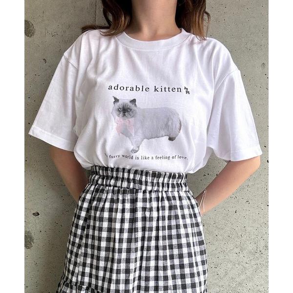 『タイムセール実施中』ZOZO問い合わせ番号:105464772ショップ:merrylatte，メリーラテブランド:etta，エタ商品名:ガーリー子猫半袖Tシャツカテゴリ:トップス>Tシャツ/カットソーブランド品番:e24素材:綿10...