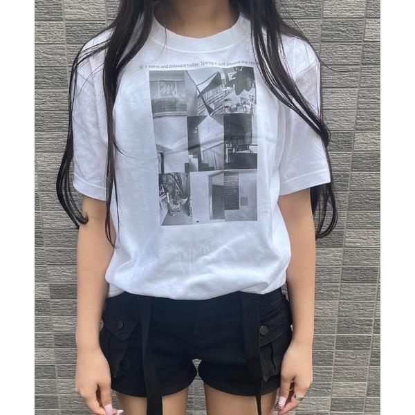 『タイムセール実施中』ZOZO問い合わせ番号:105464773ショップ:merrylatte，メリーラテブランド:etta，エタ商品名:モノトーンフォトプリントデザイン半袖Tシャツカテゴリ:トップス>Tシャツ/カットソーブランド品番...