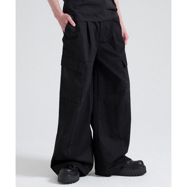 ZOZO問い合わせ番号:105465863ショップ:EMMA CLOTHES，エマ クローズブランド:Parts Lab.，パーツラボ商品名:【Parts Lab.】Wide Tuck Cargo Pants / ワイドタックカーゴパンツカ...