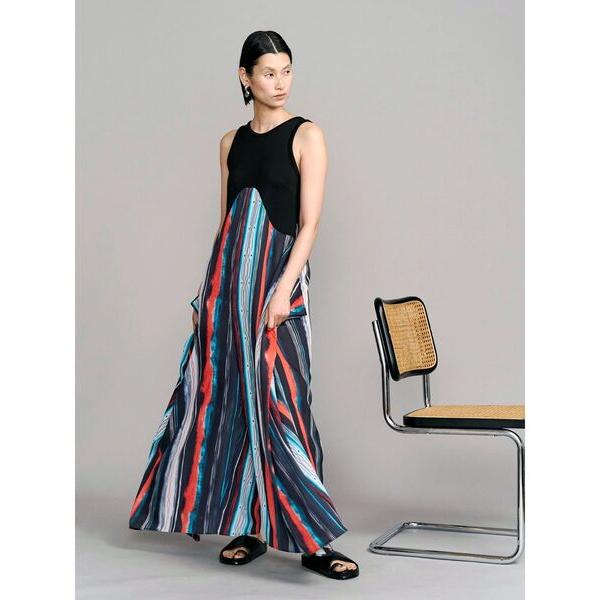 ZOZO問い合わせ番号:105465998ショップ:UN3D.，アンスリードブランド:UN3D.，アンスリード商品名:TIE-DYE STRIPE AIO / タイダイストライプオールインワンカテゴリ:オールインワン・サロペット>つな...