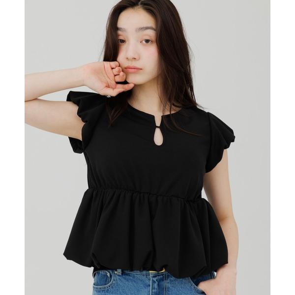 ZOZO問い合わせ番号:105466957ショップ:SENEE，セニーブランド:SENEE，セニー商品名:peplum puff sleeve tops（ペプラムパフスリーブトップス）カテゴリ:トップス>Tシャツ/カットソーブランド品...