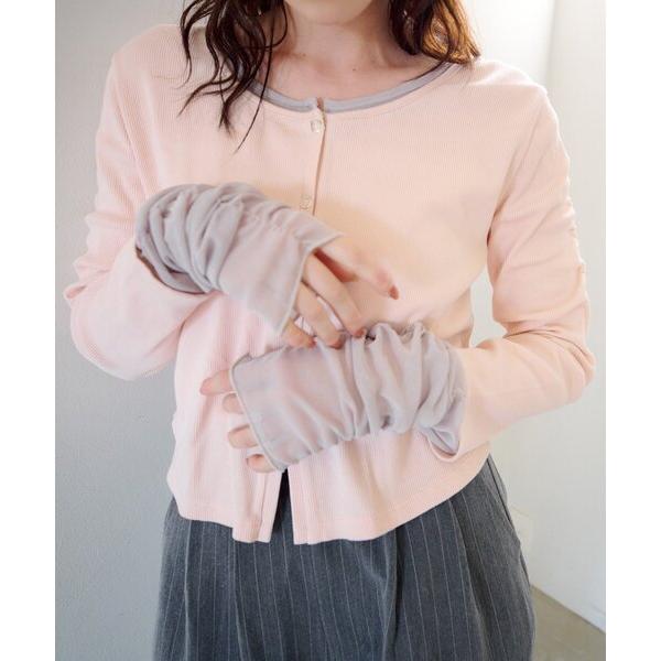 ZOZO問い合わせ番号:105467837ショップ:Kastane，カスタネブランド:Kastane，カスタネ商品名:袖チュールテレコカーディガンカテゴリ:トップス>カーディガン/ボレロブランド品番:KAZ1061306A0003素材...