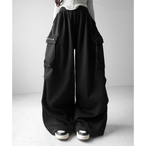 ZOZO問い合わせ番号:105468006ショップ:me+em select，ミームセレクトブランド:me+em select，ミームセレクト商品名:【 ３color ／裾絞り可能２WAY 】ドローコードタックワイドカーゴスウェットパンツ ...